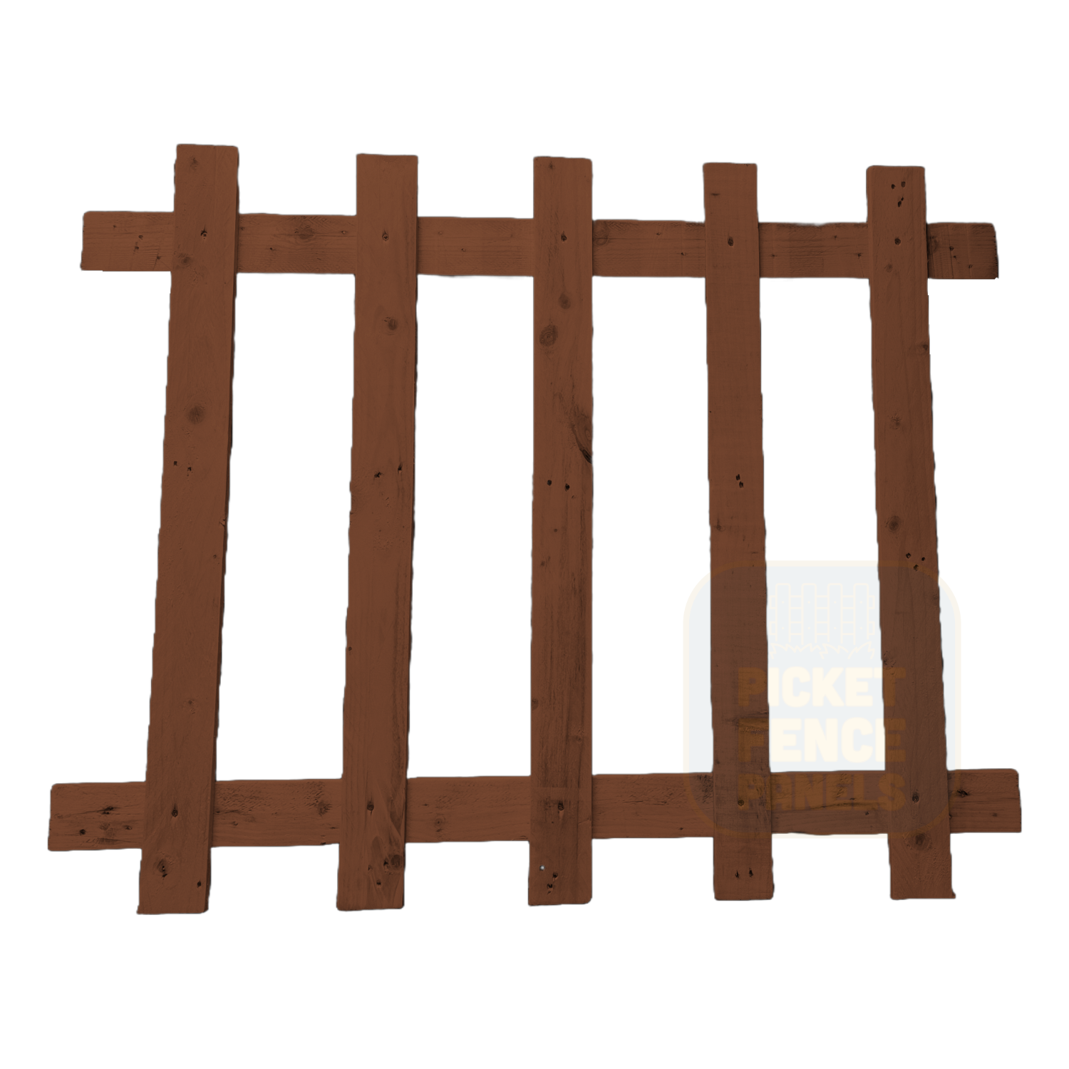 Open Picket Fence Panels - Medium Oak – Rustic Direct Limited